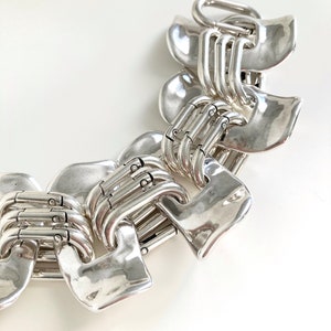 Antique Silver Heavy Bracelet, Large Massive Personalized Chunky Link ...