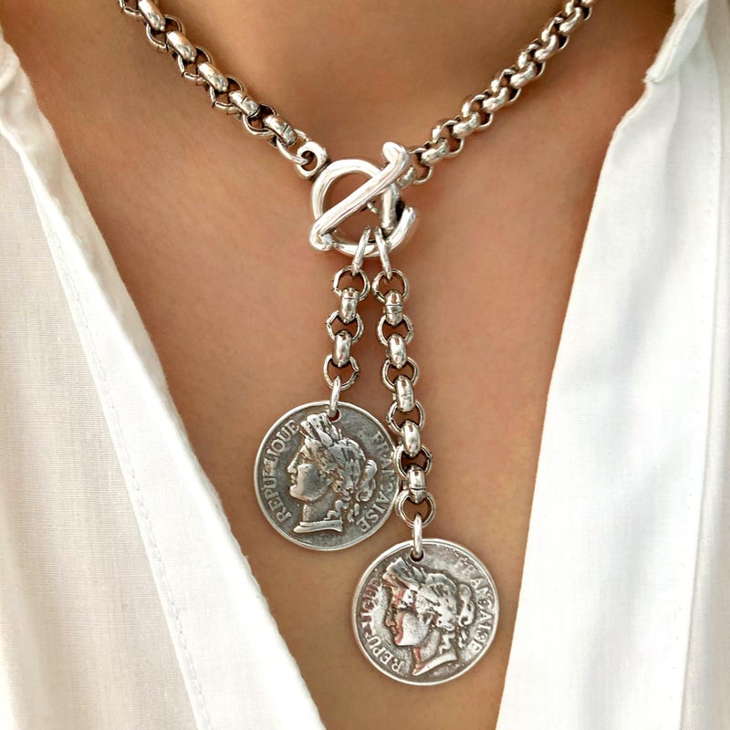Silver Statement Necklace - Etsy