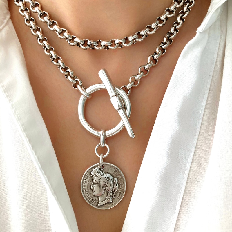 Silver Statement Necklace - Etsy