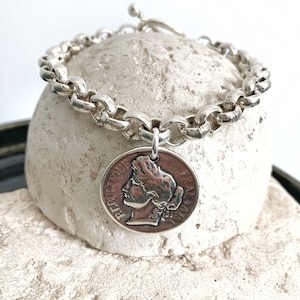 Antique Silver Bracelet, Silver Chunky Bracelet, Large Bracelet, Silver ...