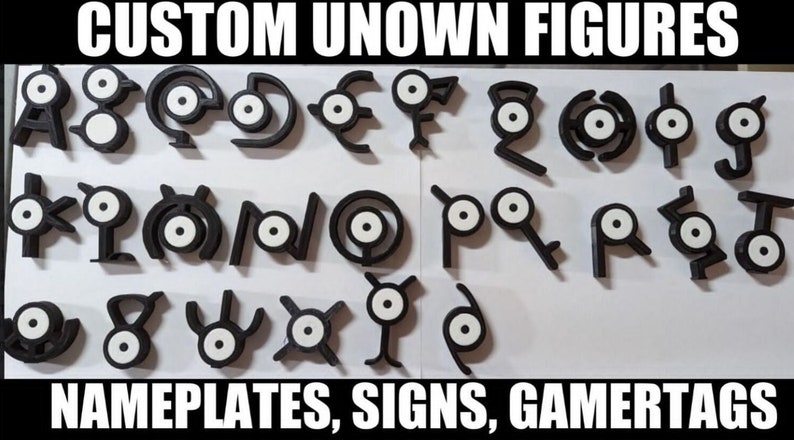 Personalized Unown Figurines- Make Your Own Name, Saying or Phrase - Etsy