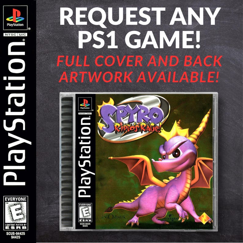 PS1 Custom Game Case | Reproduction Cover Art - Etsy