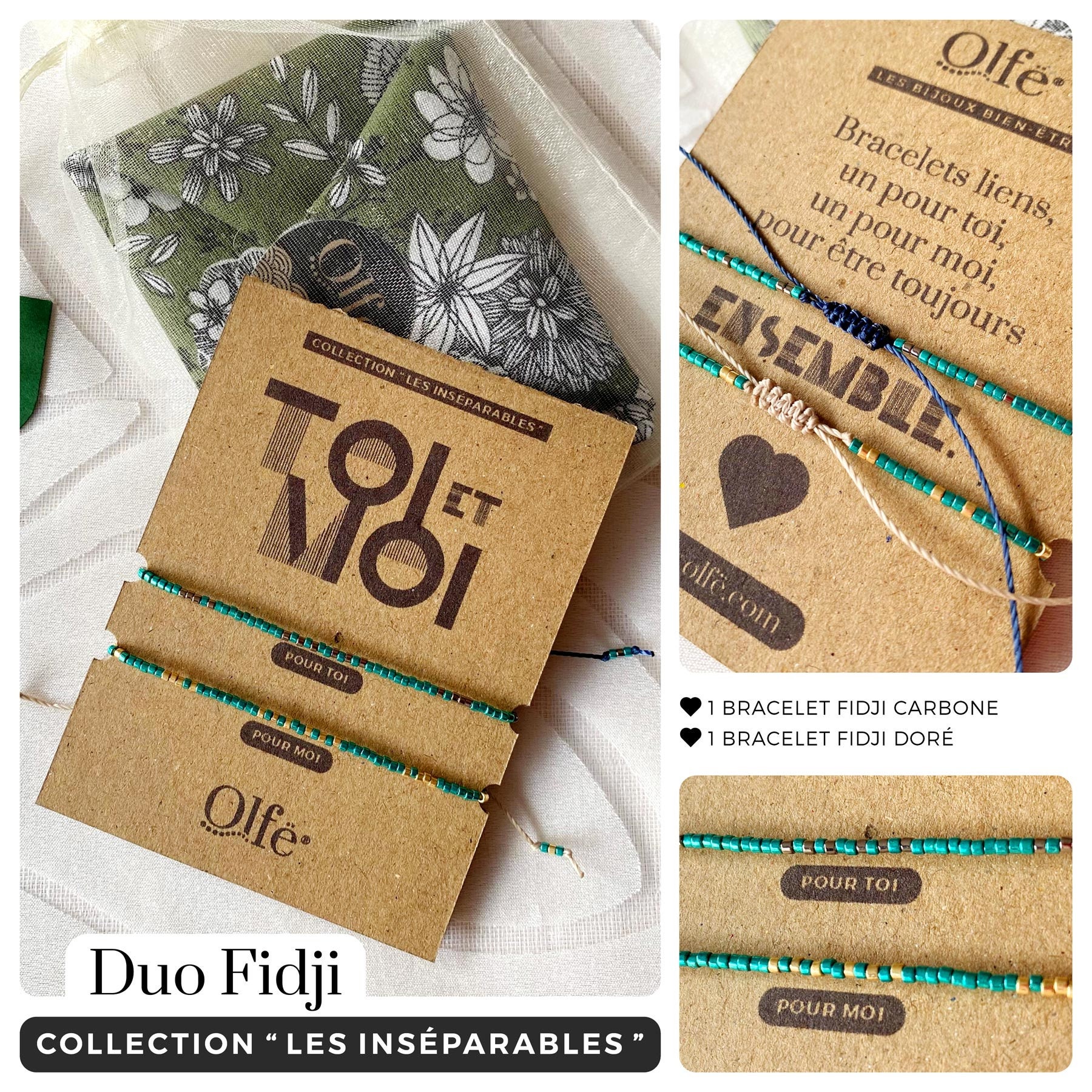 LES INSÉPARABLES Duo Bracelets Ideal for Couples, Valentine's Day or ...