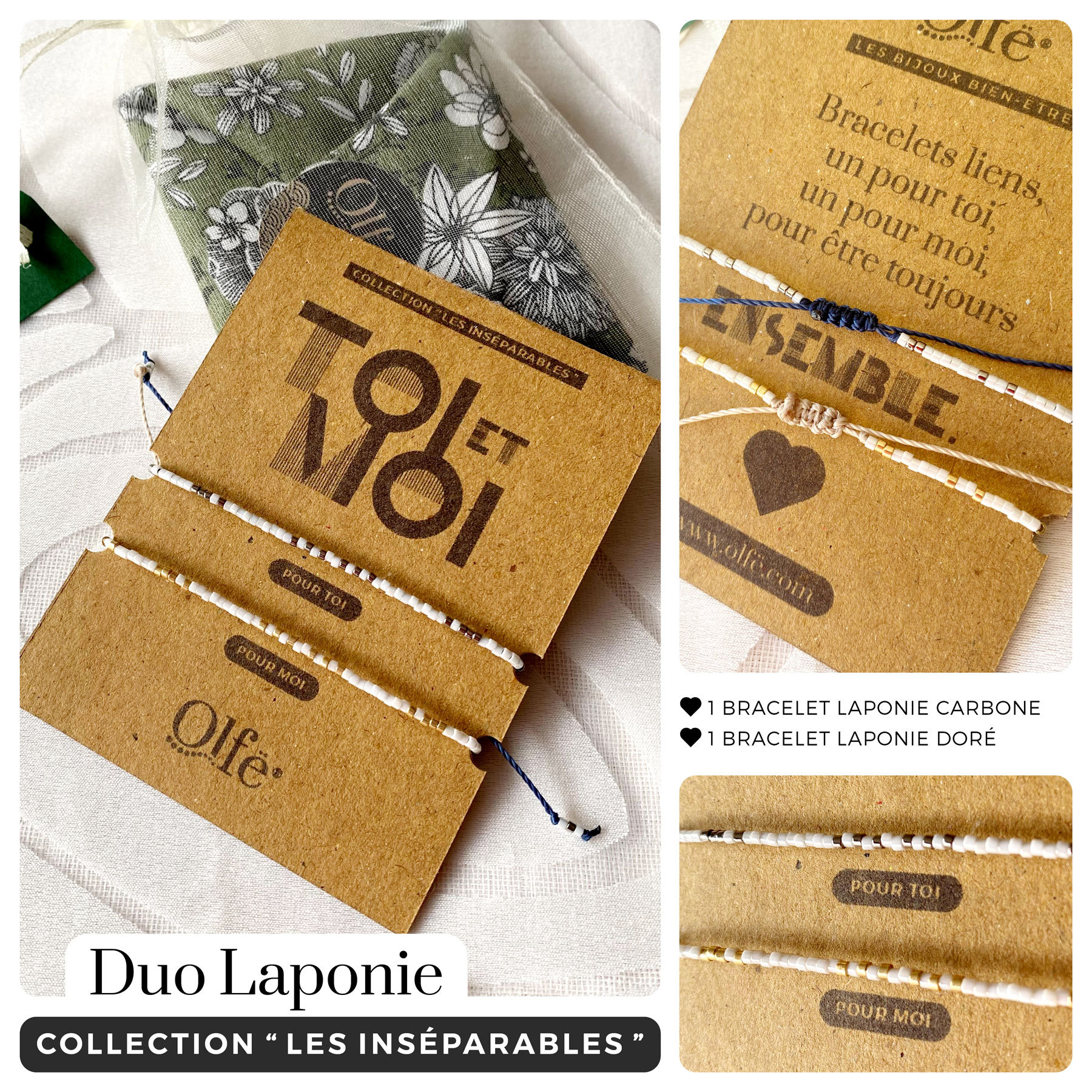 LES INSÉPARABLES Duo Bracelets Ideal for Couples, Valentine's Day or ...