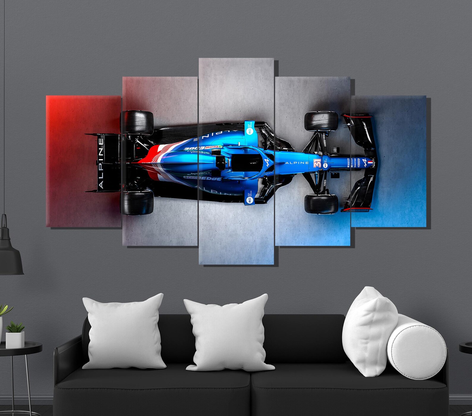 Formula Alpine Renault F1 Team 5 Piece Canvas Art, Alpine A521 Poster ...