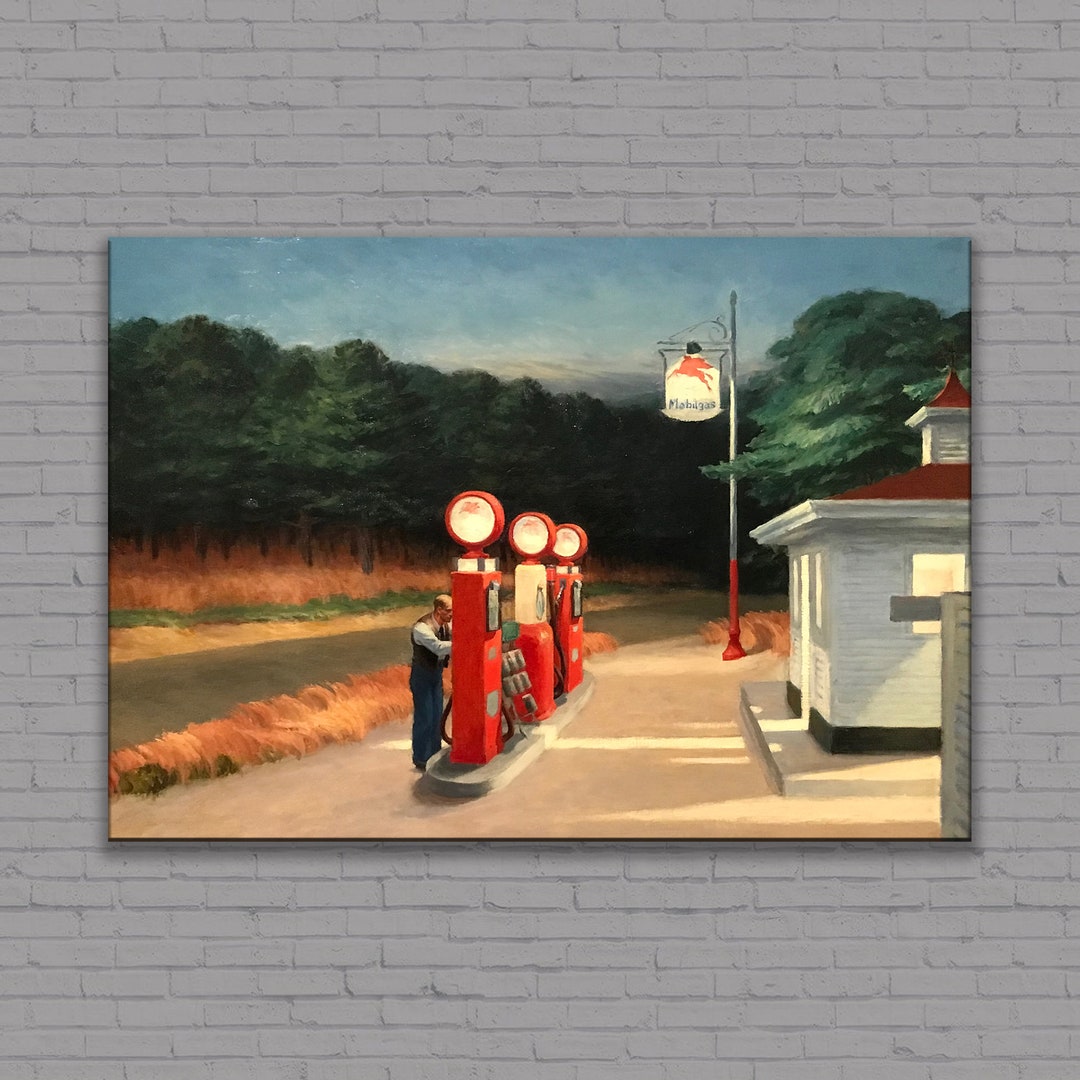 Edward Hopper Gas Station, Edward Hopper Canvas Printing, Edward Hopper ...