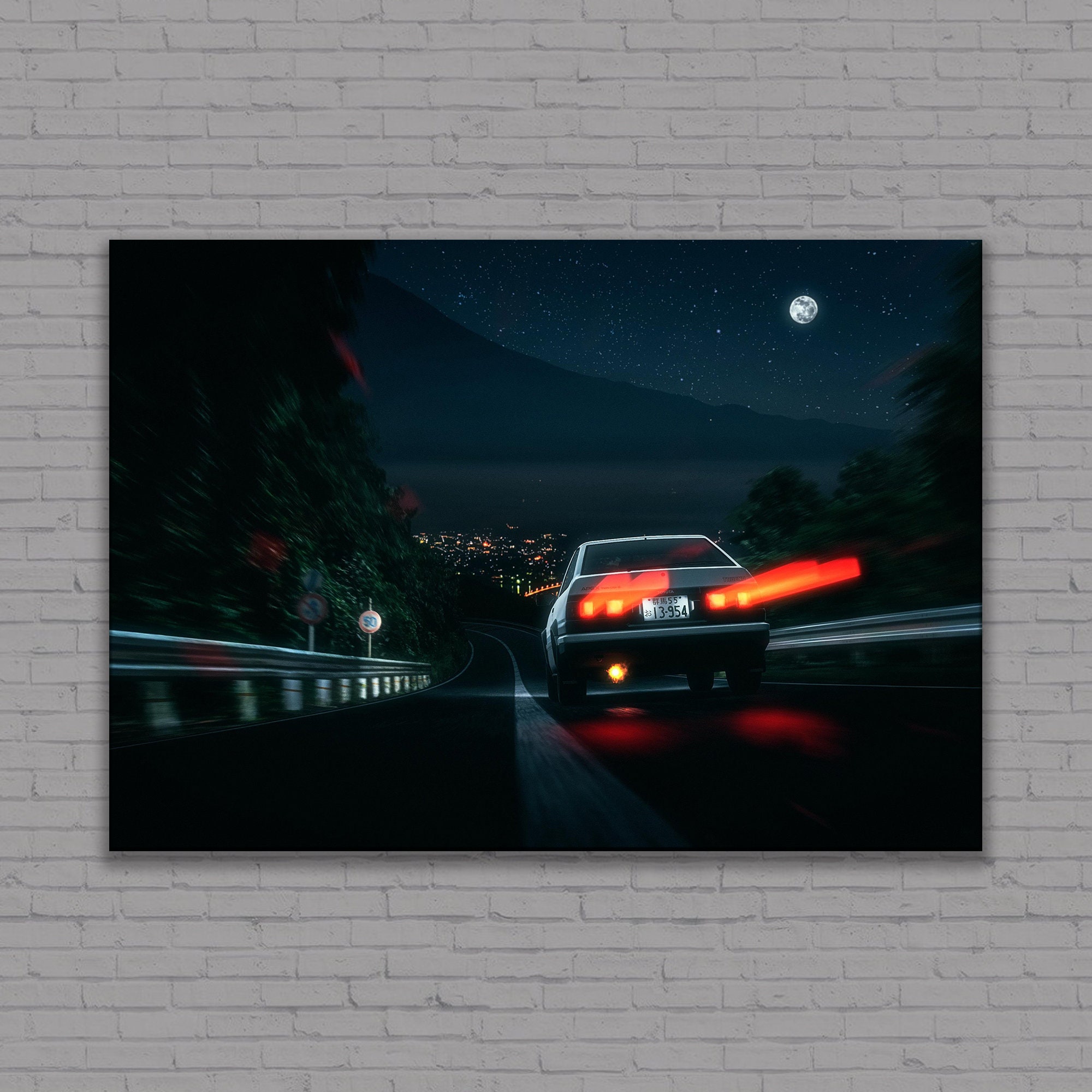 Initial D Wall Art, Japonic Car Wall Hangings, Gift for Boyfriend, Gift ...