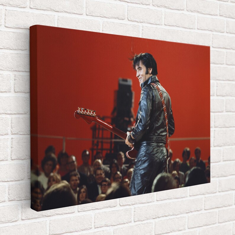 Elvis Presley on the Stage Wall Art, 1968 Elvis Concert Poster, Elvis ...