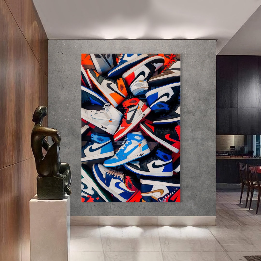 Air Jordan Sneaker Poster, Nike Air Shoes Wall Decor, Air Jordan Shoes ...