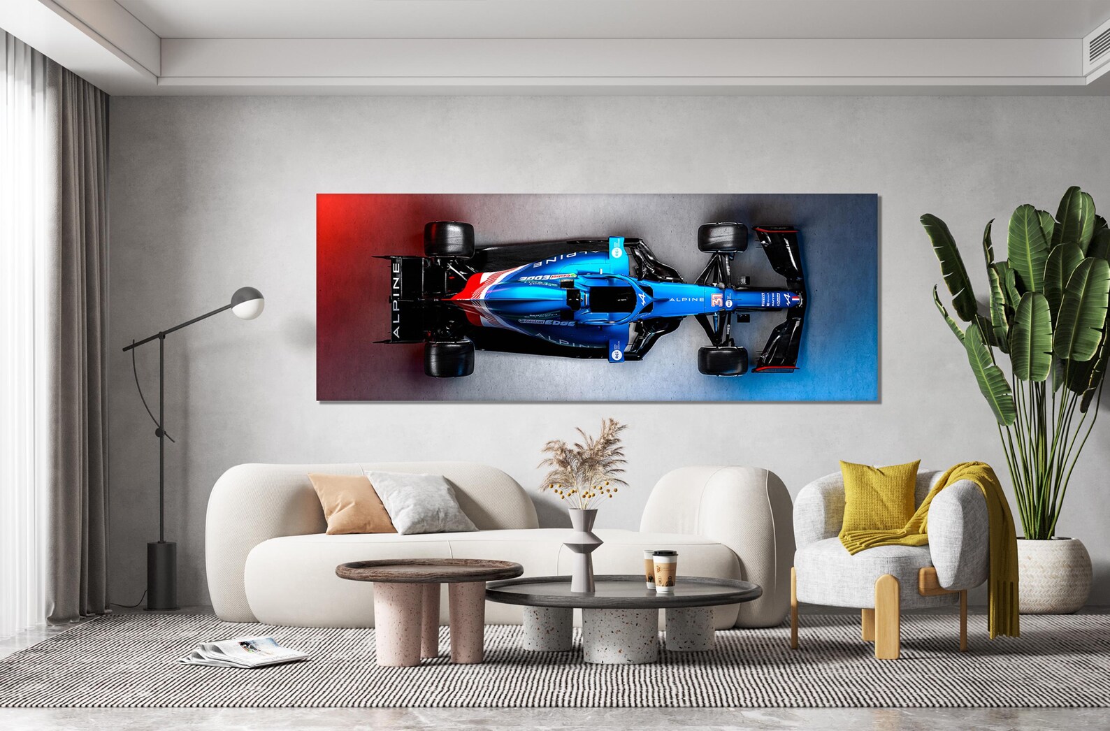 Formula Alpine Renault F1 Team 5 Piece Canvas Art, Alpine A521 Poster ...