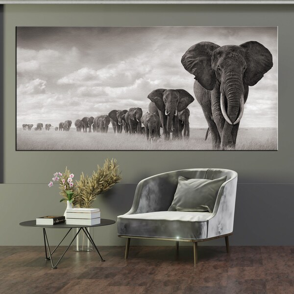 Elephant Coloring Poster - Etsy