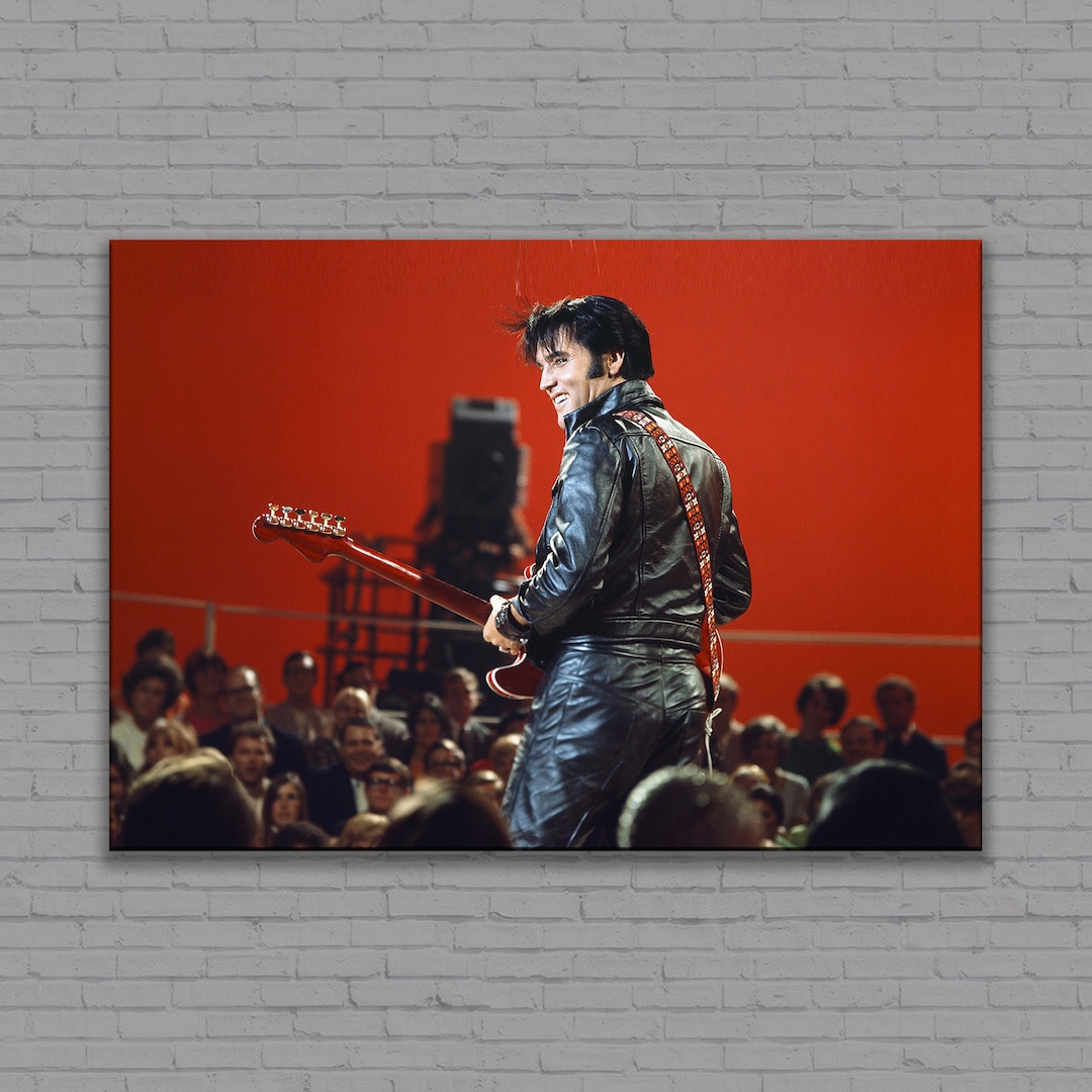 Elvis Presley on the Stage Wall Art, 1968 Elvis Concert Poster, Elvis ...