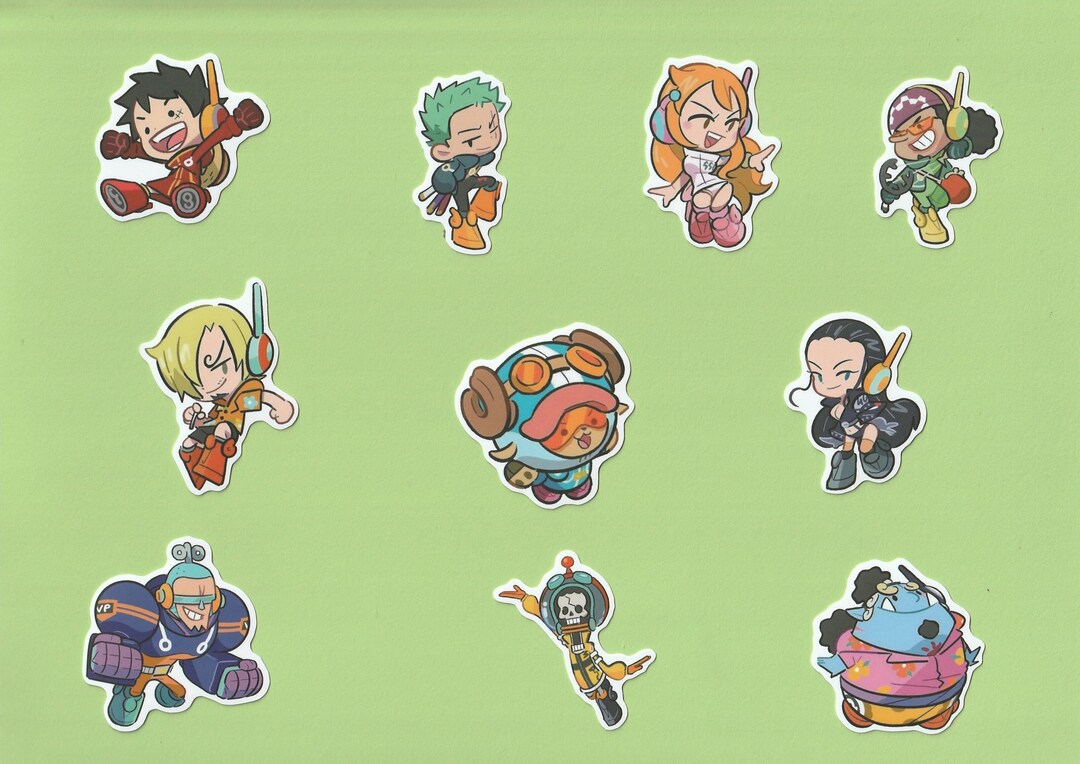 NEW One Piece Anime Straw Hat Stickers - Etsy