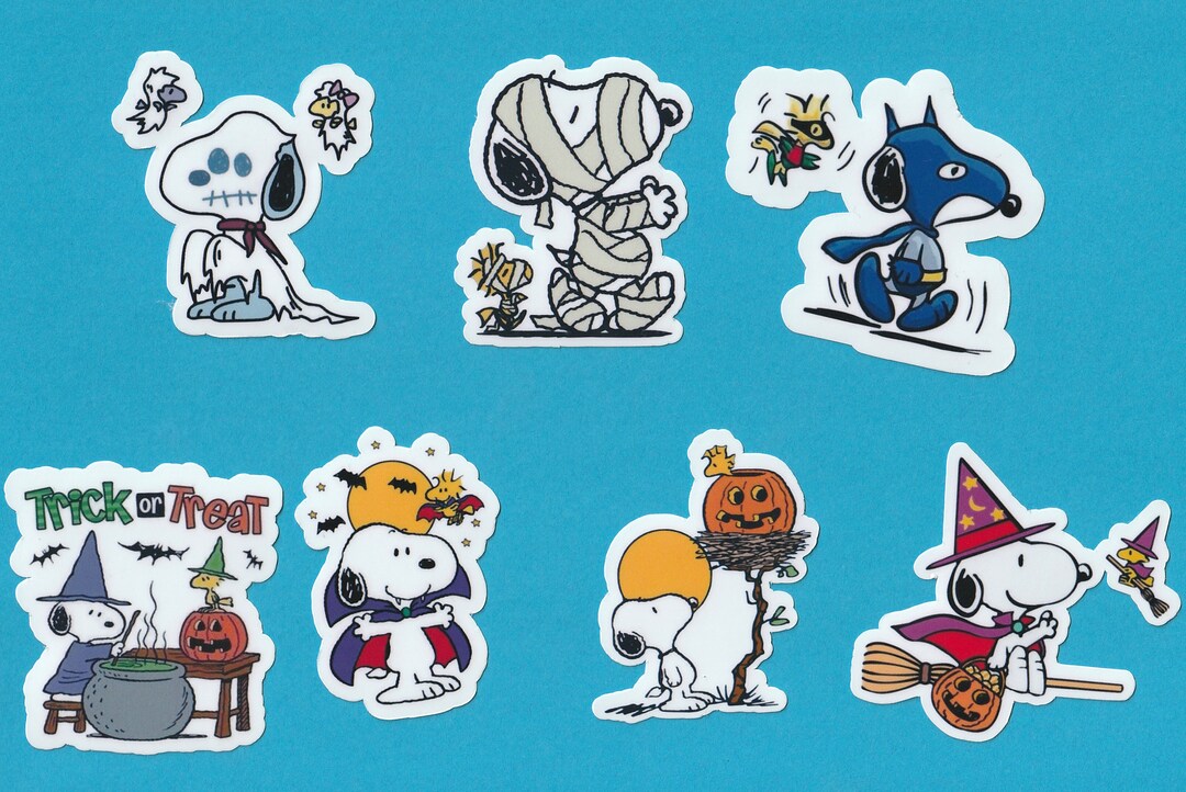 Snoopy Halloween Stickers - Etsy