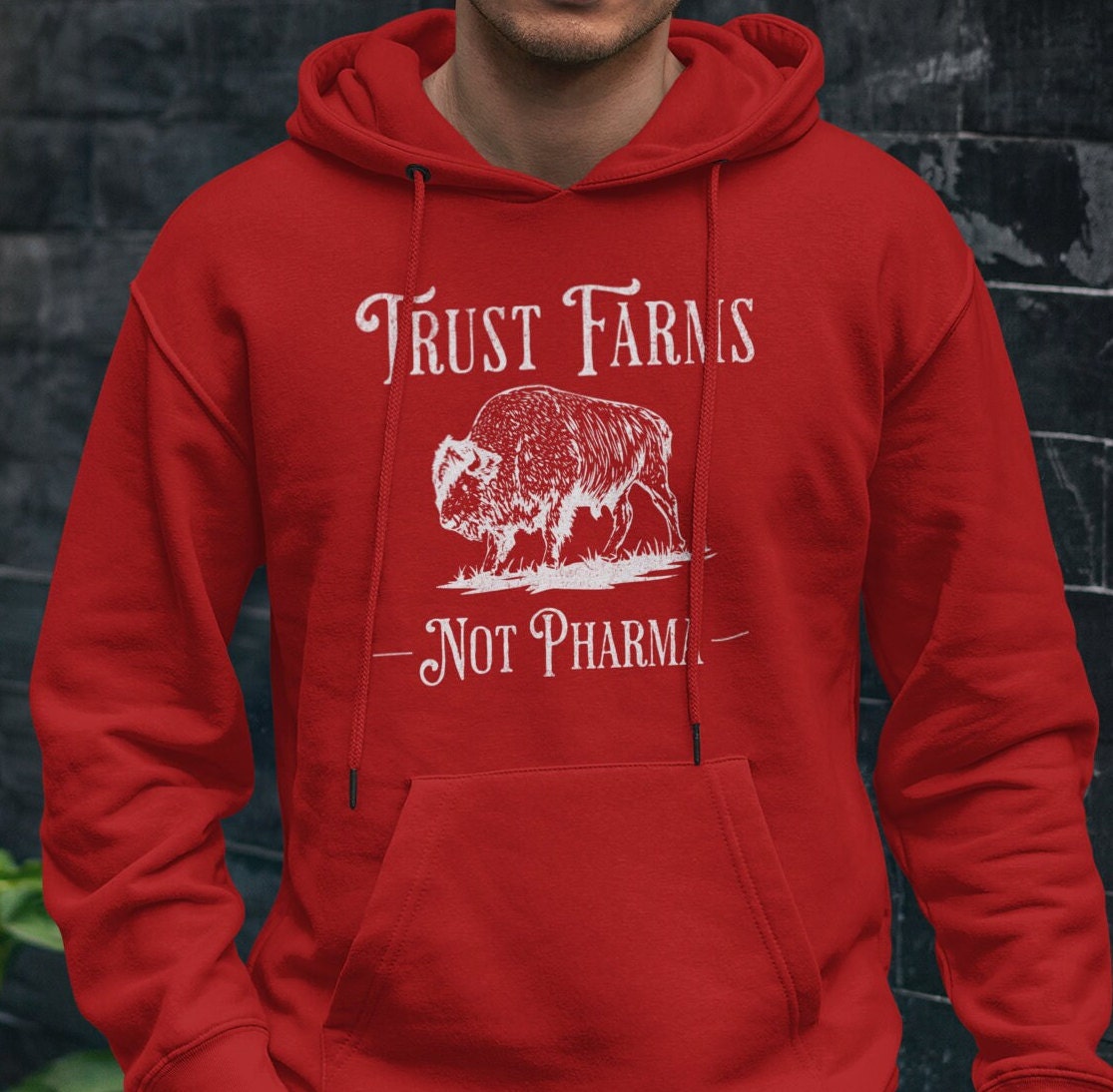 Trust Farms Not Pharma Hoodie for Men Medical Freedom Informed Consent ...