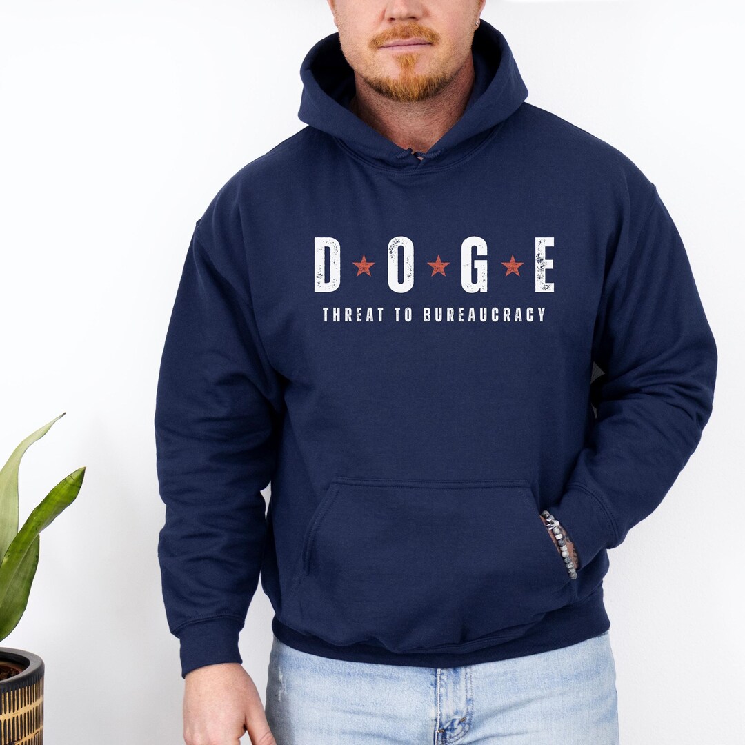 DOGE Threat to Bureaucracy Hoodie Libertarian Anti Government Ron Paul ...