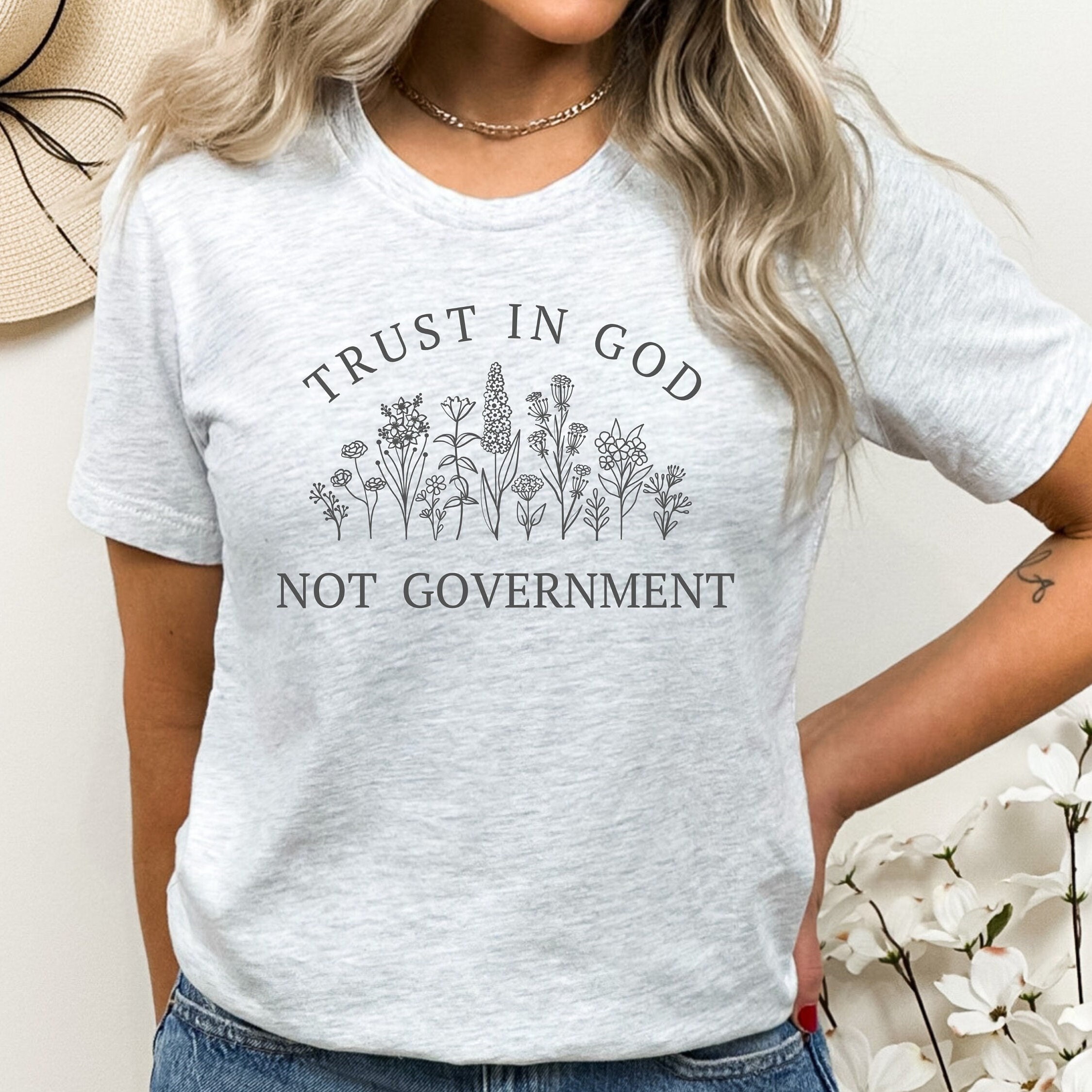 Trust God Not Government Faith Religious Bible Shirt Conservative Shirt ...