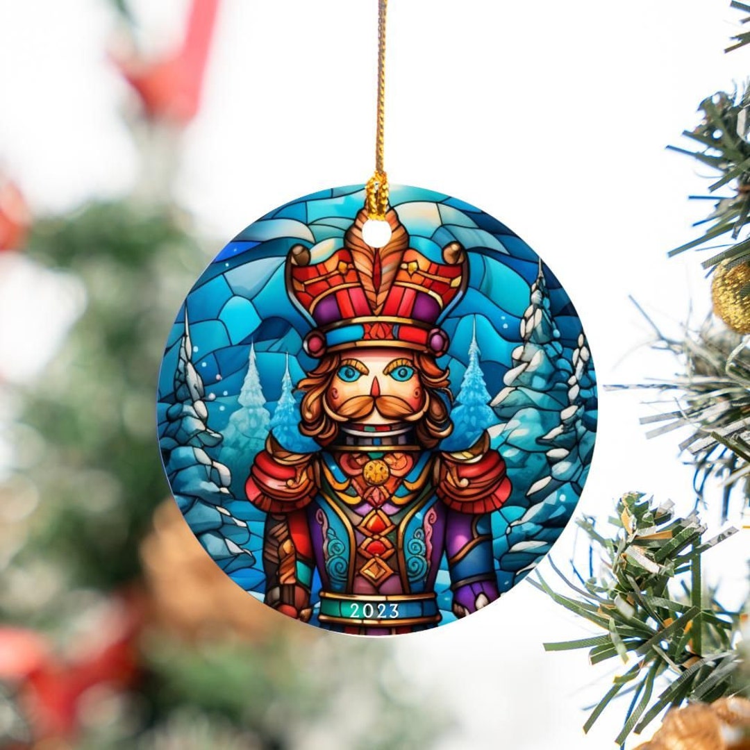 Nutcracker Stained Glass Ornament Personalized Gift - Etsy