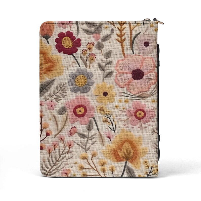 Pink Blossom Bible Cover for Women, Custom Bible Cover PU Leather, Boho ...