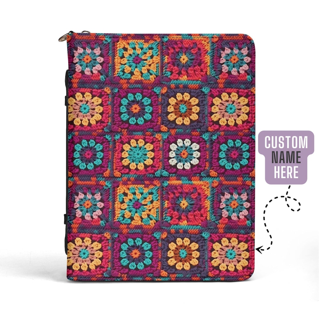 Granny Squares Bible Cover Personalized Gift Custom Bible Cover Cute ...