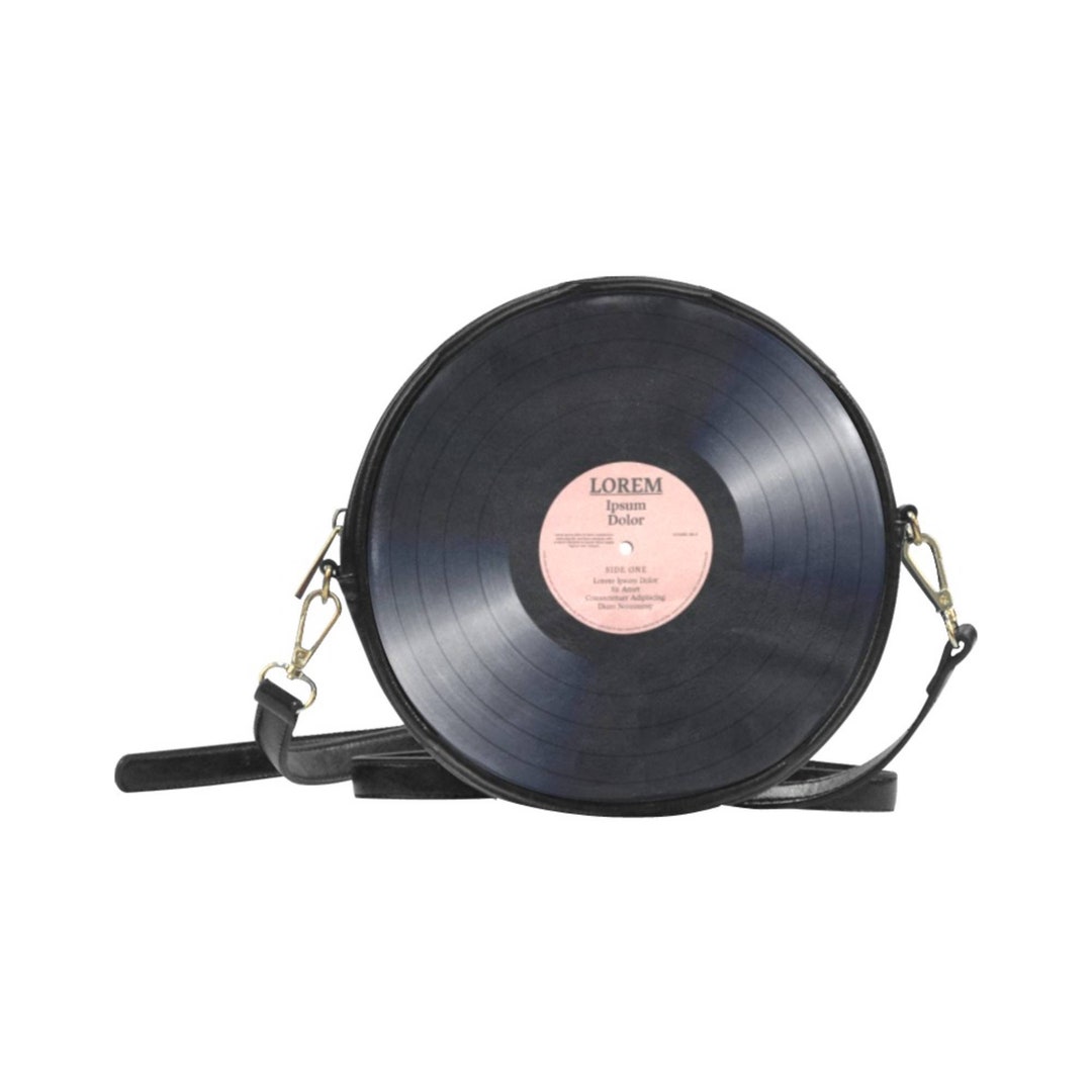 Vinyl Record Handbag Black Round Circle Handbag Music - Etsy