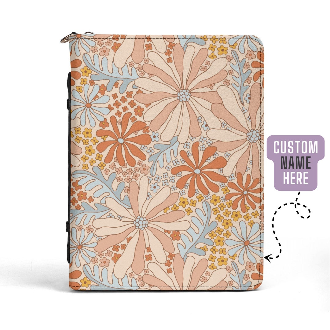 Boho Floral Bible Cover Personalized, Custom Bible Cover, Boho ...