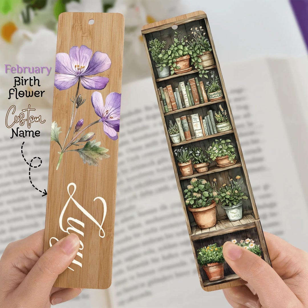Birth Flower Bookmark Personalized Gift Feb Primrose Gift Unique Boho ...