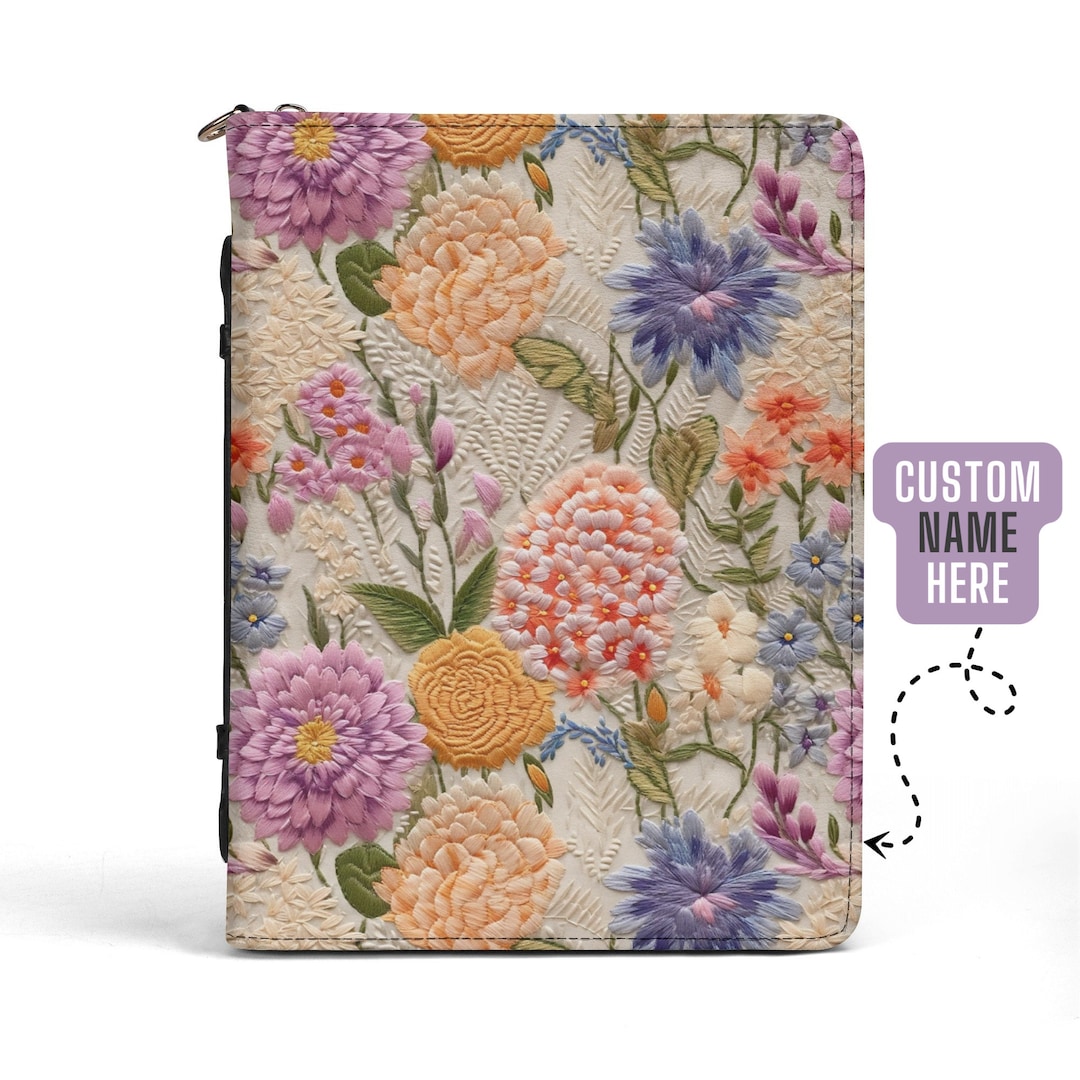 Hydrangea Bible Cover Cute, Custom Bible Cover for Women, Boho Floral ...