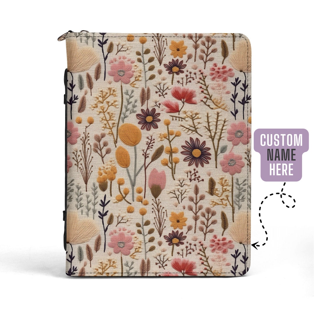 Woodland Wildflowers Bible Cover, Custom Bible Cover PU Leather, Boho ...