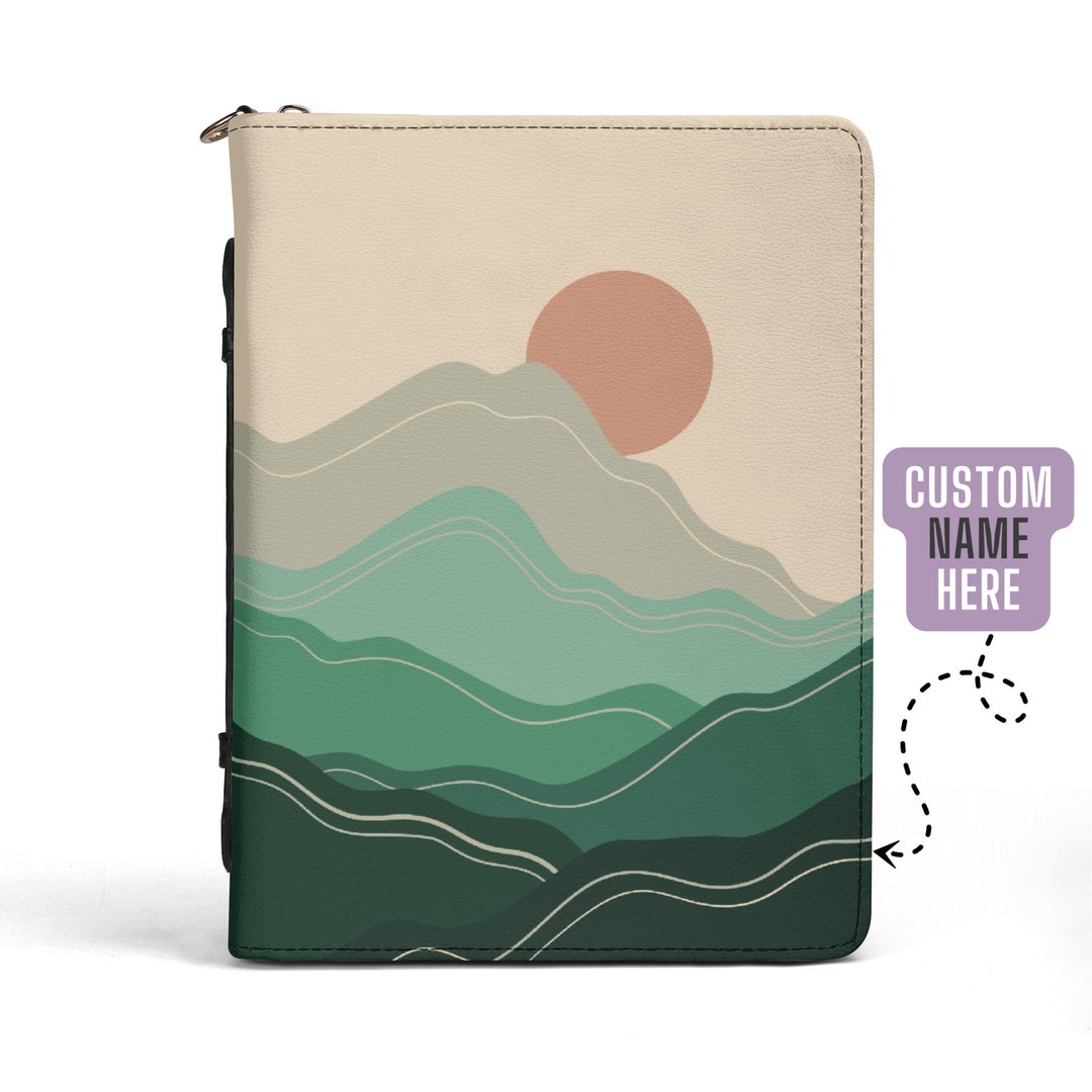 Bible Cover Personalized, Boho Sun & Sea Custom Bible Cover, Christian ...