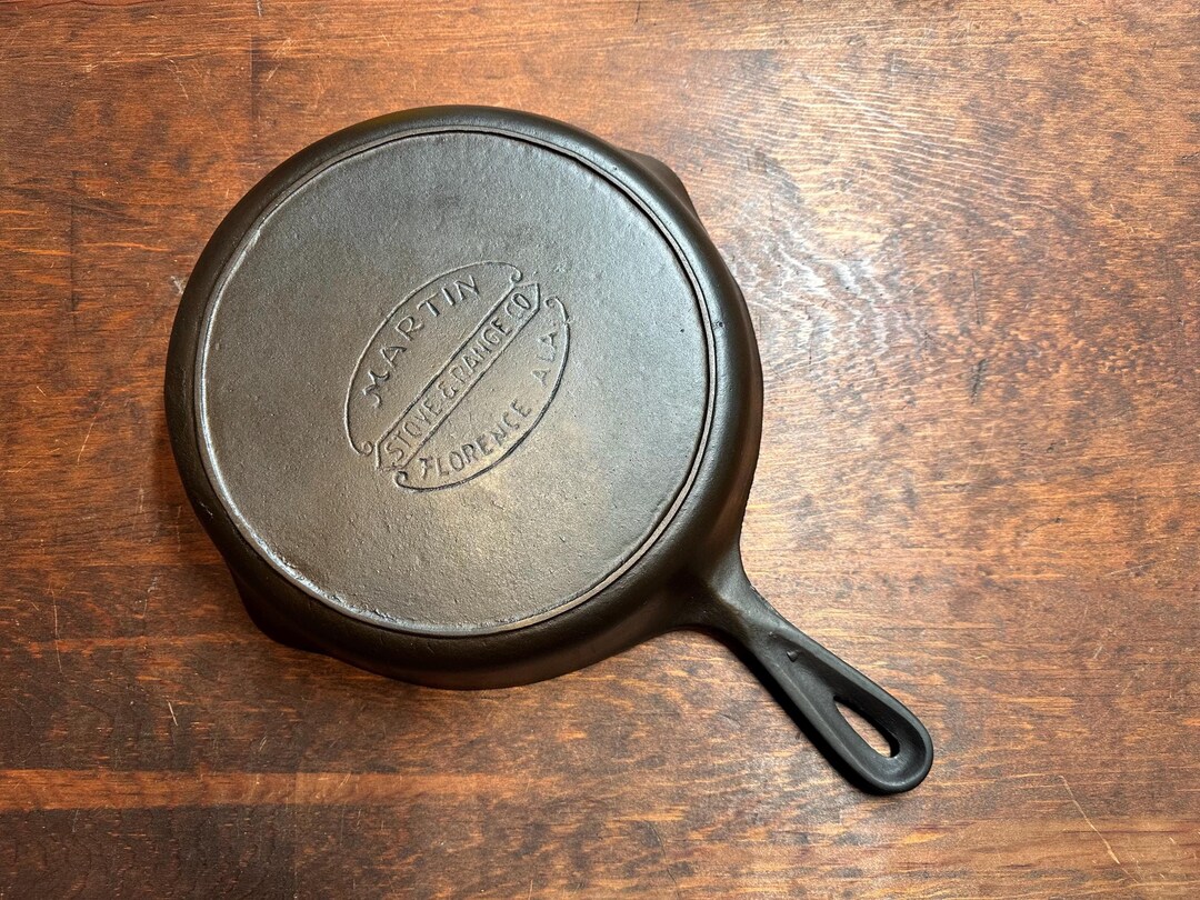 Martin Stove & Range #8 Hamburger Logo Cast Iron Skillet W/ Heat Ring ...