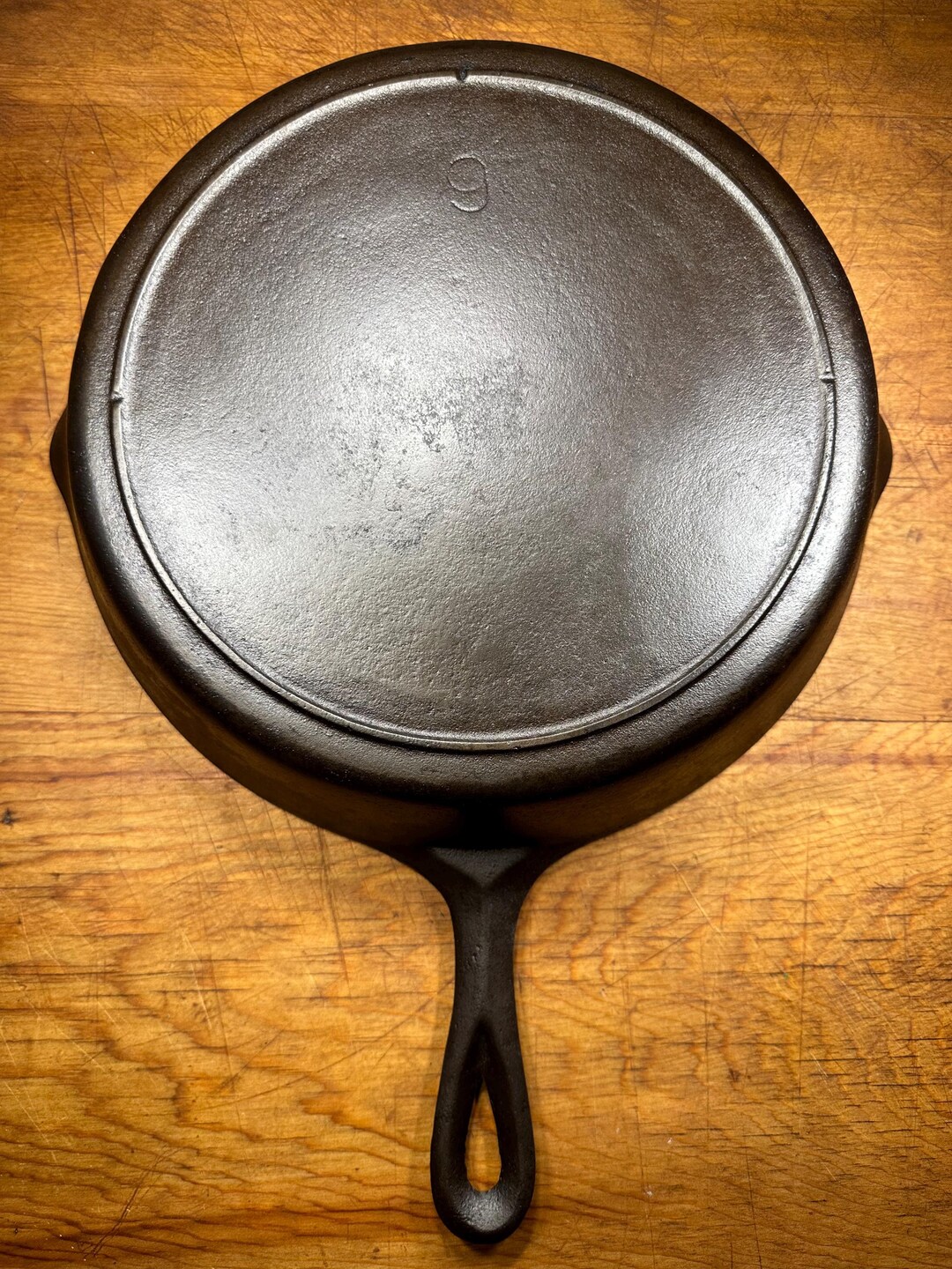 Vintage/antique Lodge Three/triple Notch #9 Unmarked Cast Iron Skillet ...
