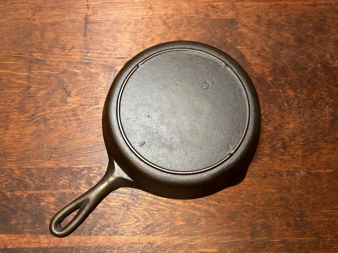 Vintage/antique Lodge Three Notch #6 Unmarked Cast Iron Skillet W/ Heat ...