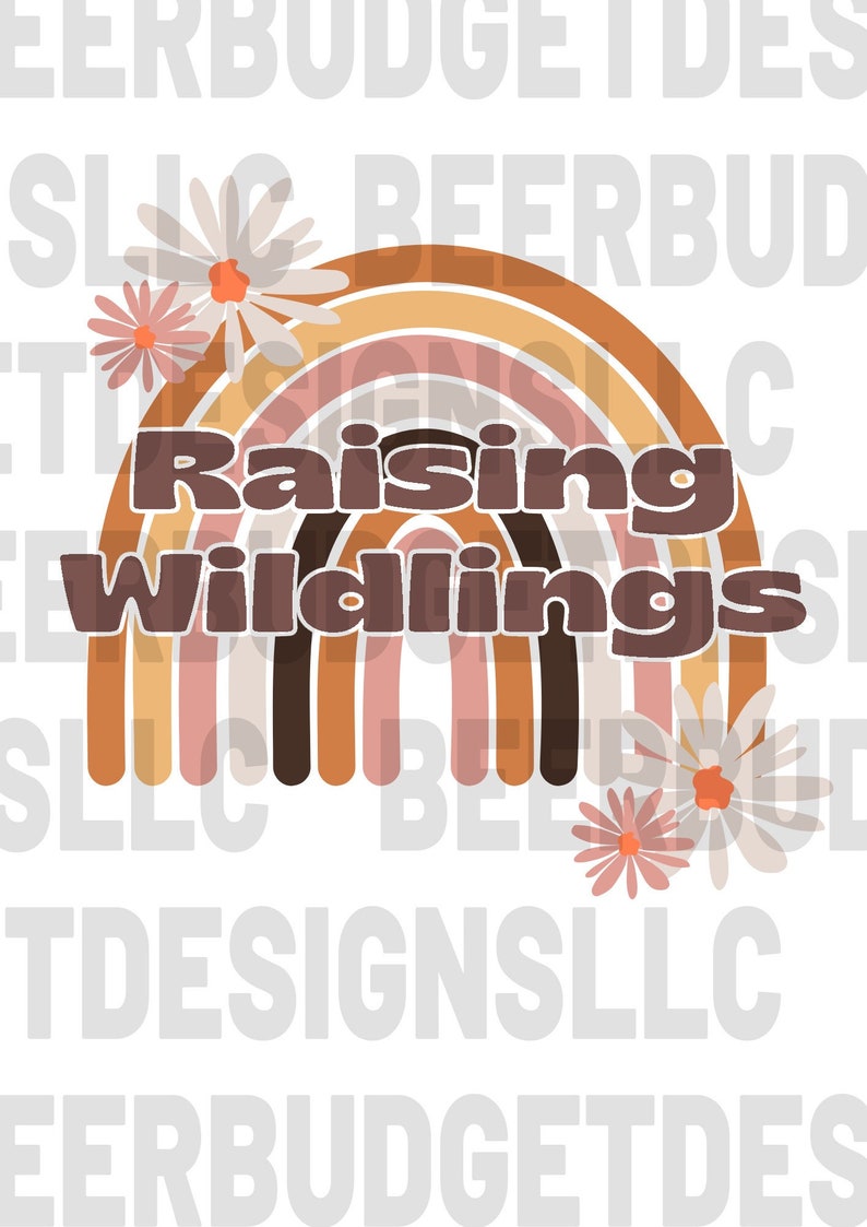 Raising Wildlings Boho PNG SVG Full Color Sublimation - Etsy