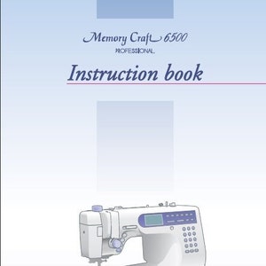 Janome Memory Craft 6500 Professional Sewing Machine Instruction Book ...