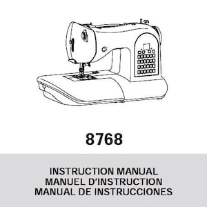 SINGER 8768 Instruction Manual Sewing Machine in English Francais Et ...