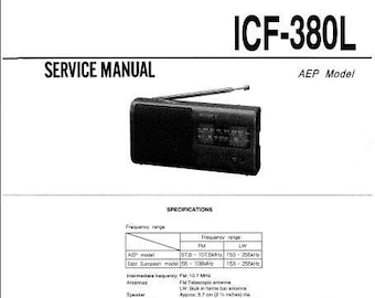 SONY CRF-320 Service Manual Inc Schems Fm Sw Mw Lw 32 Band - Etsy
