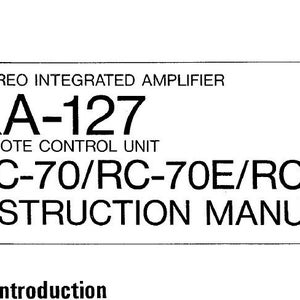 KENWOOD KA-127 Instruction Manual Stereo Integrated Amplifier in ...
