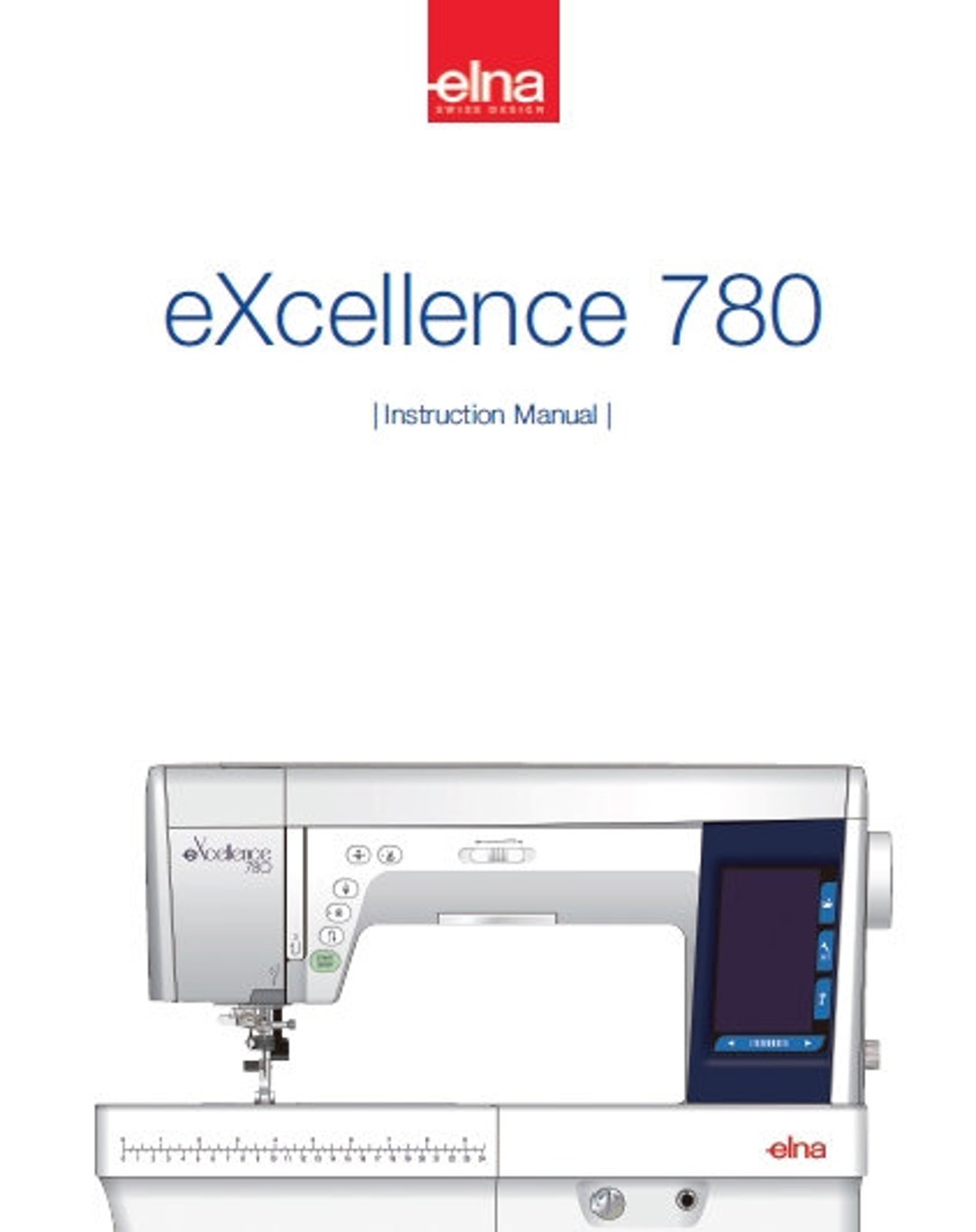 ELNA Excellence 780 Instruction Manual Sewing Machine in ENGLISH - Etsy