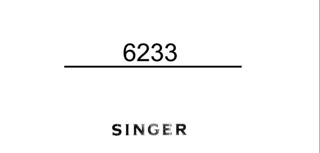 SINGER 6233 Instruction Manual Sewing Machine 36 Pages in English. Pdf ...