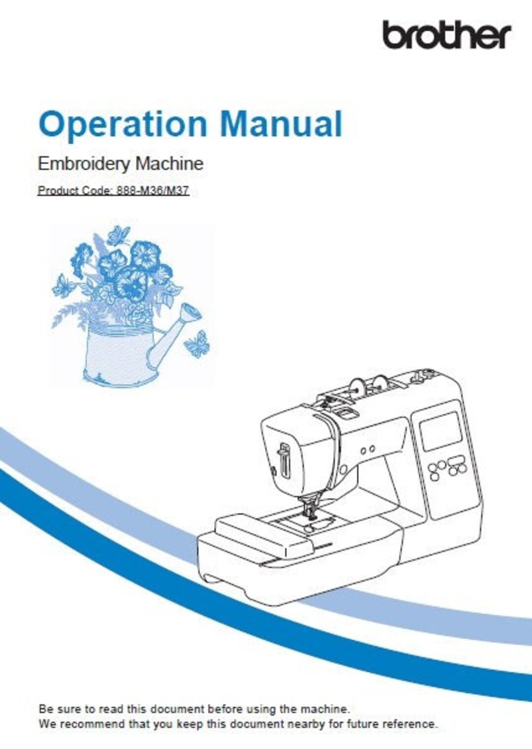 BROTHER PE550D Operation Manual Sewing Machine in ENGLISH - Etsy