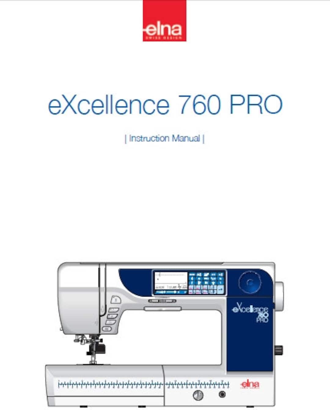 ELNA Excellence 760 Pro Instruction Manual Sewing Machine in ENGLISH - Etsy