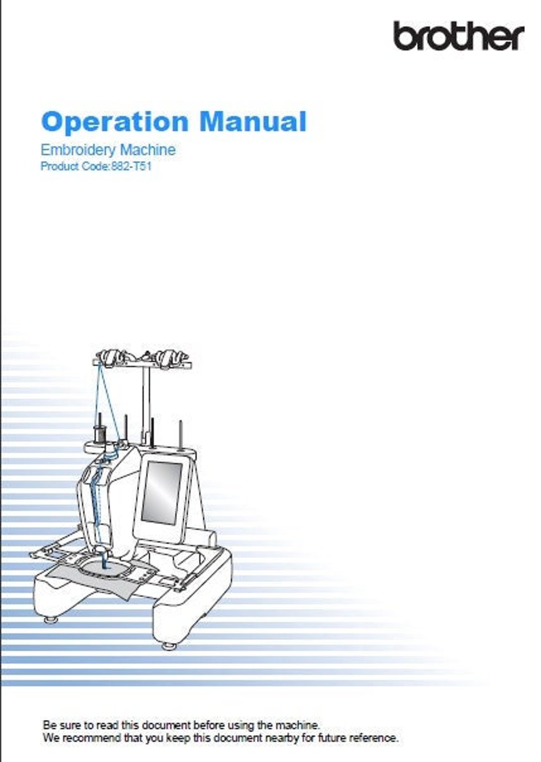 BROTHER PRS100 Operation Manual Sewing Machine in ENGLISH - Etsy
