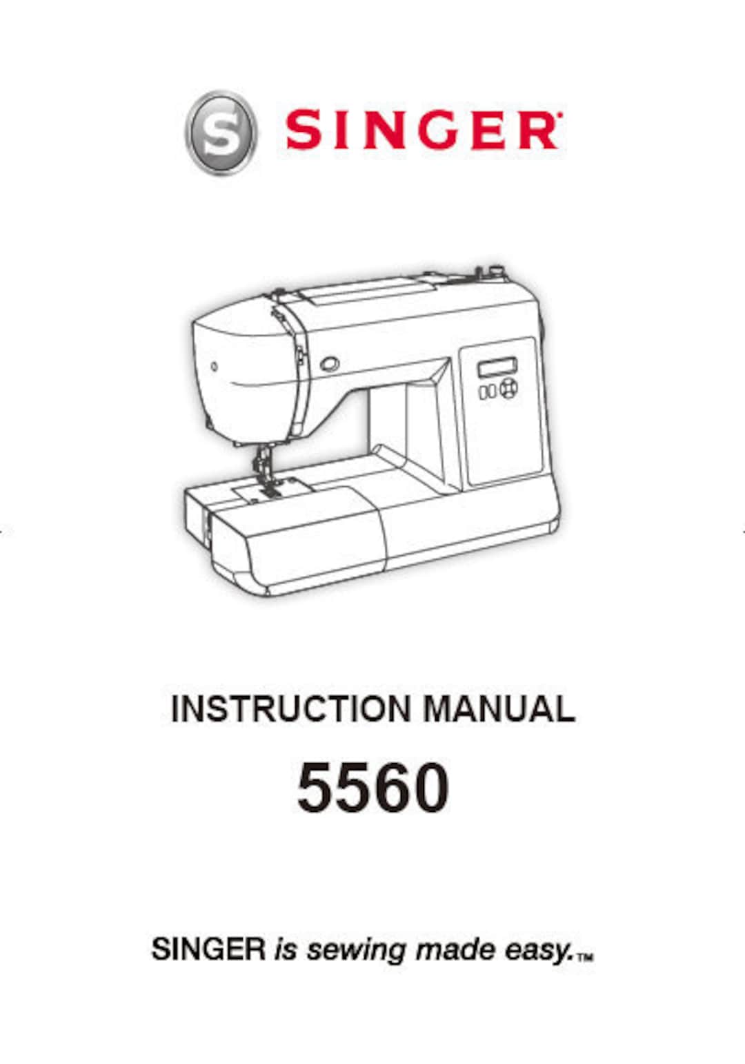 SINGER 5560 Instruction Manual Sewing Machine in English Espanol Et ...