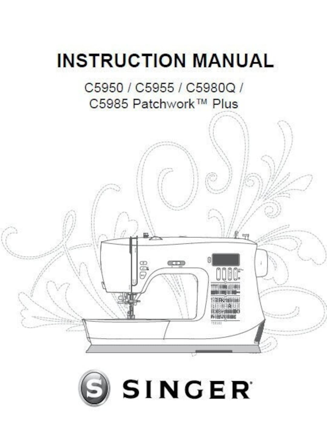 Singer C5950 C5955 C5980Q C5985 Sewing Machine Instruction Manual 44 ...