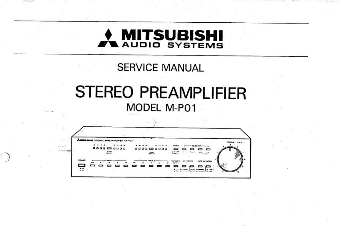 Mitsubishi M-P01 Stereo Preamplifier Service Manual: Wiring Diagrams ...