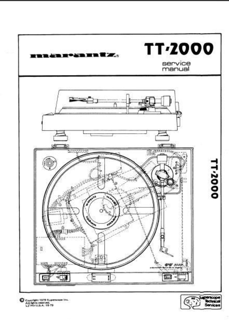 MARANTZ Tt-2000 Service Manual Turntable in English. MORE MANUALS ...