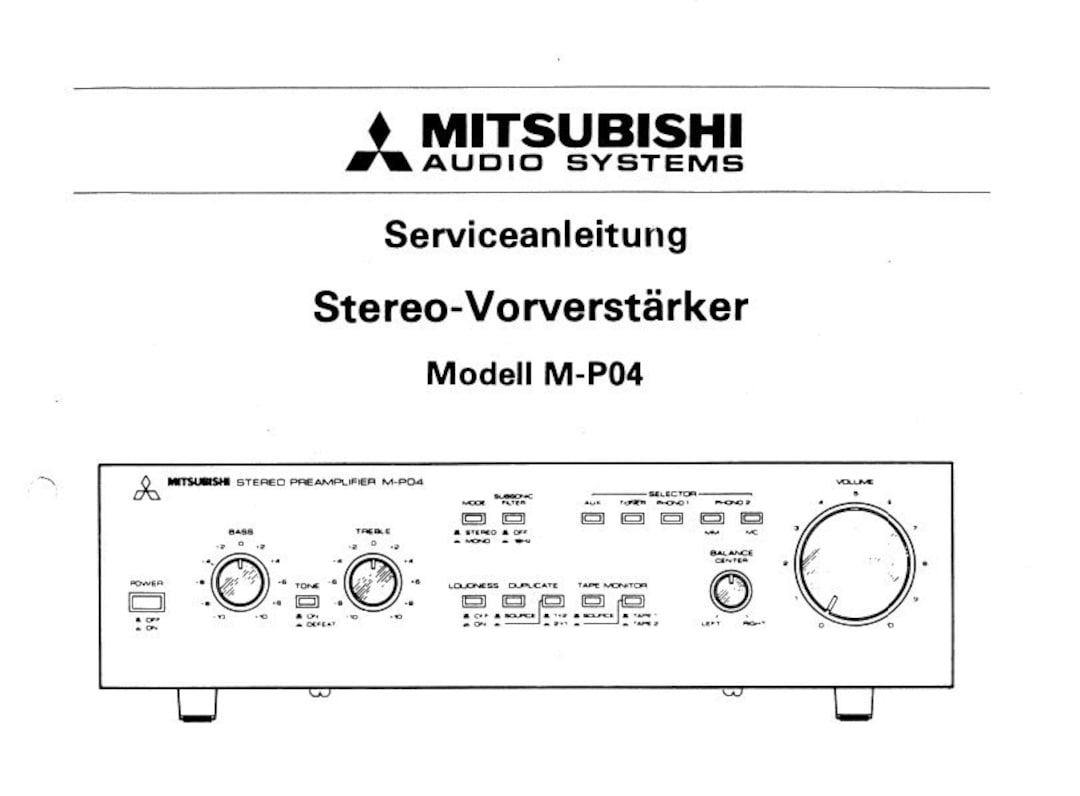 MITSUBISHI M-P04 Serviceanleitung Mit Verdrahtungsschema - Etsy
