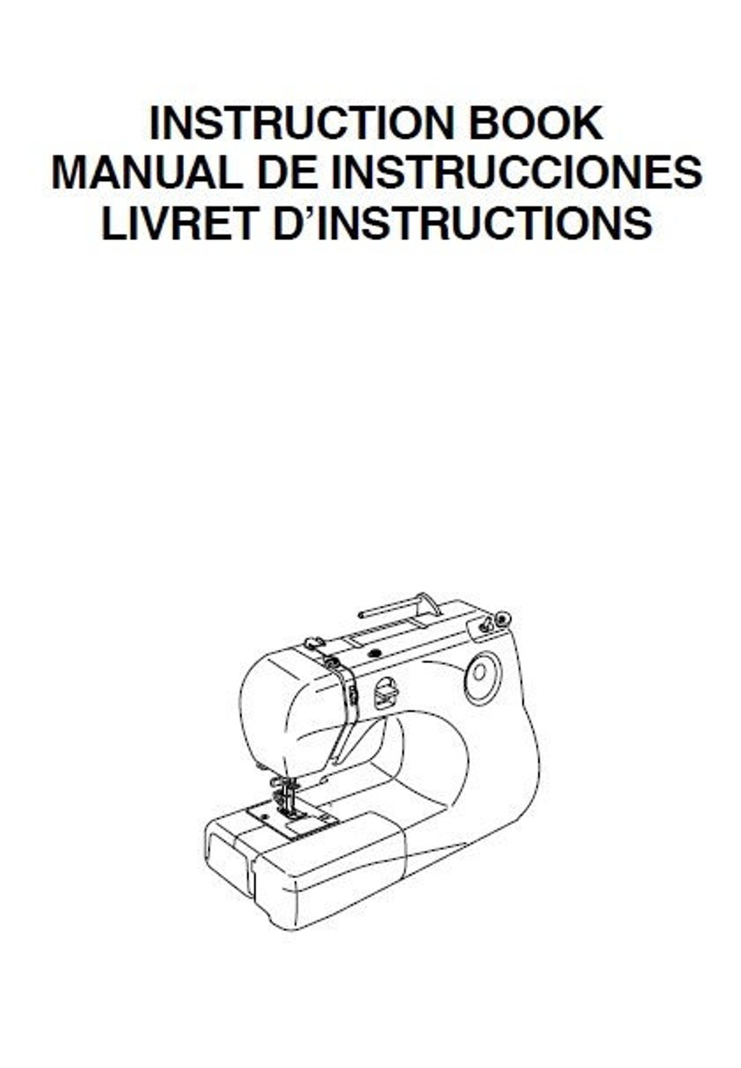 JANOME Jem Gold Plus 661G Instruction Book Sewing Machine English ...