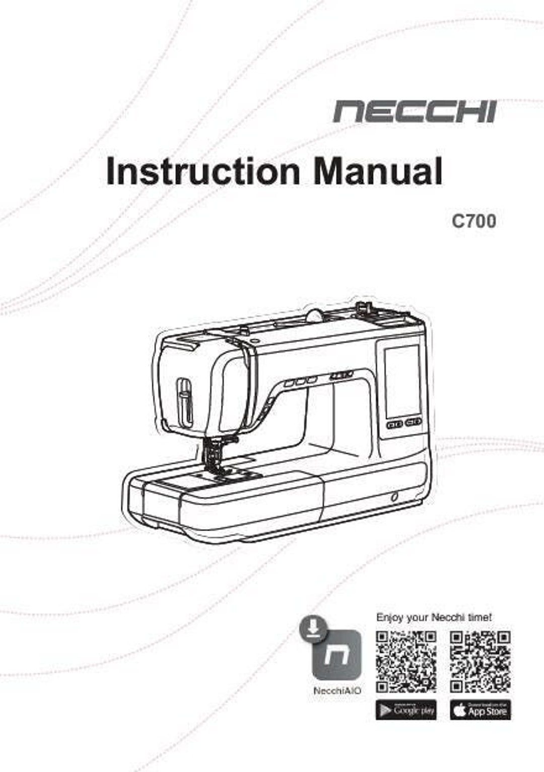 NECCHI C700 Instruction Manual Sewing Machine in English. MORE MANUALS ...